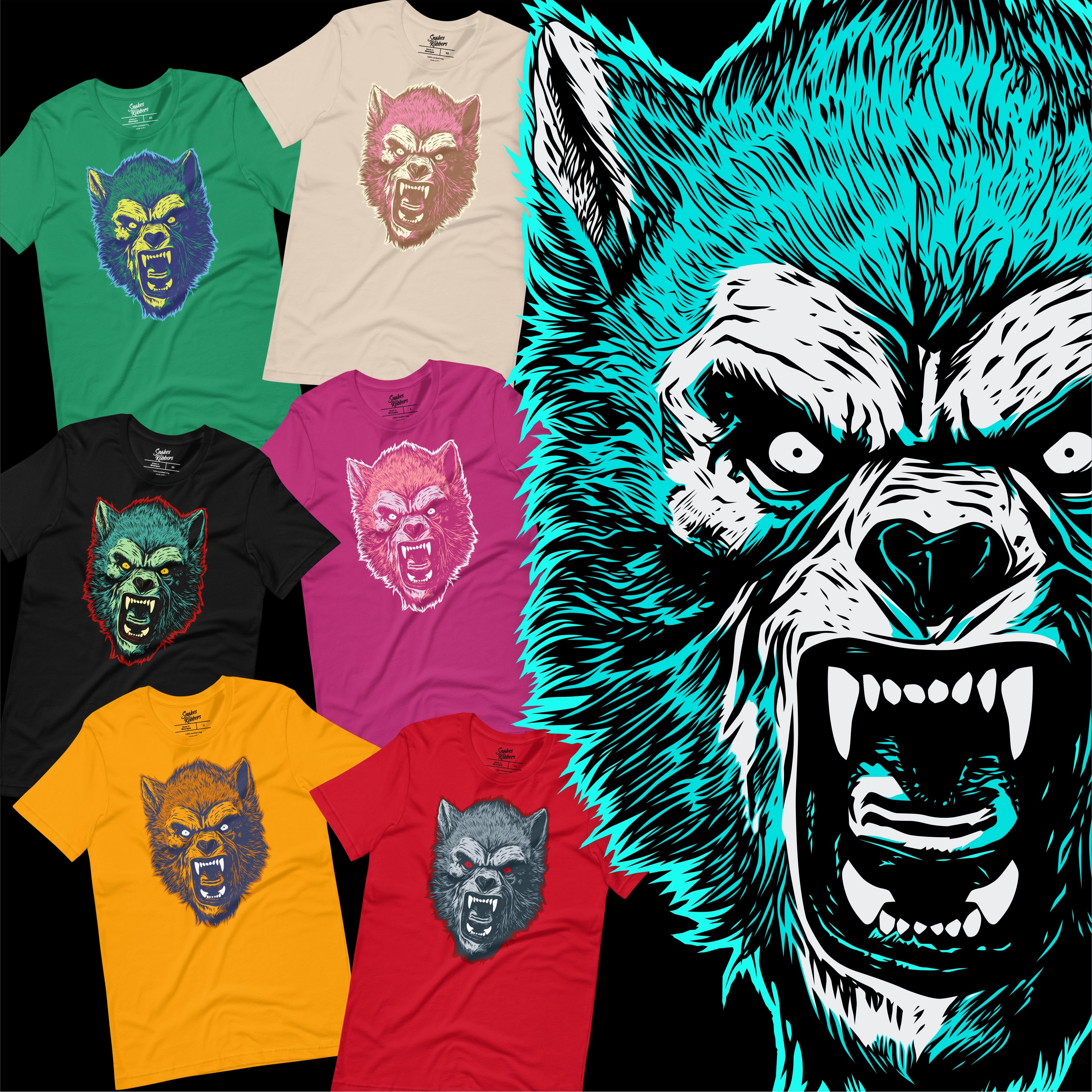 Werewolf Unisex Retail Fit T-Shirts – Snakes & Robbers